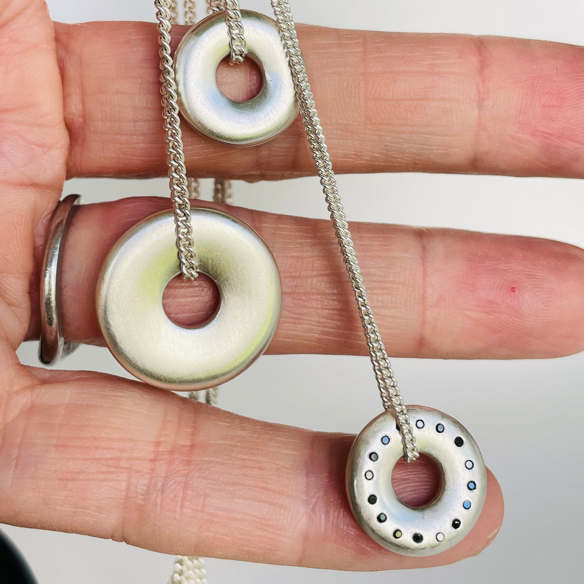 Diamond Flying Saucer necklace – Annabelle Stevens Jewellery